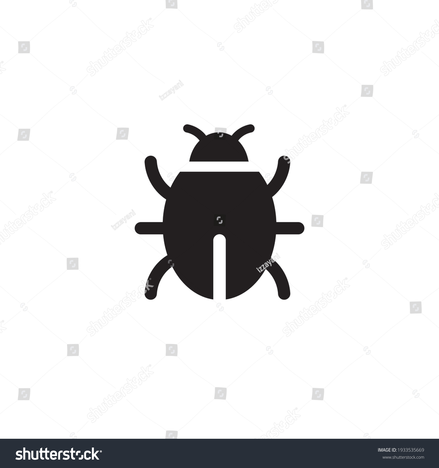 Bug Icon Symbol Sign Vector Stock Vector (Royalty Free) 1933535669 ...