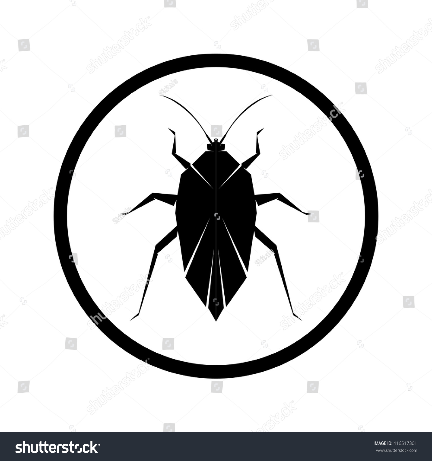 Bug Circle Icon Vector Illustration Stock Vector (Royalty Free ...