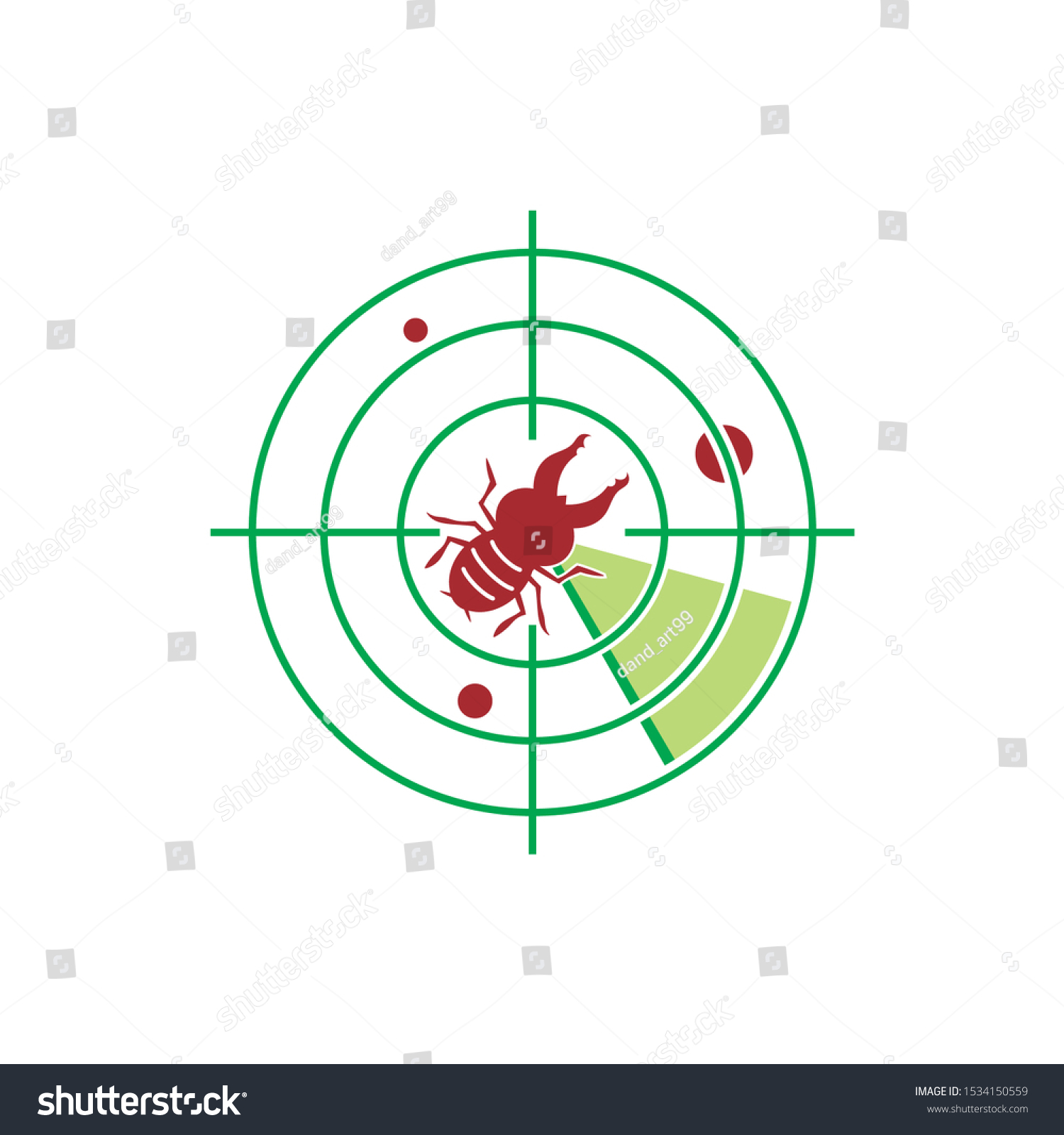 Bug Radar Detection Vector Illustration Stock Vector (Royalty Free ...