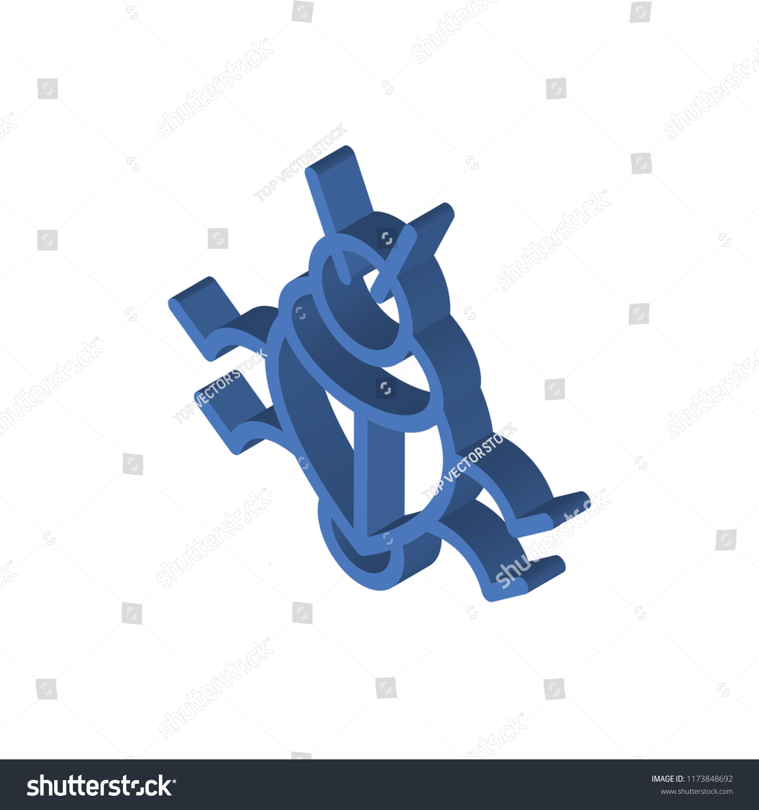 Bug Isometric Left Top View 3d Stock Vector (Royalty Free) 1173848692 ...