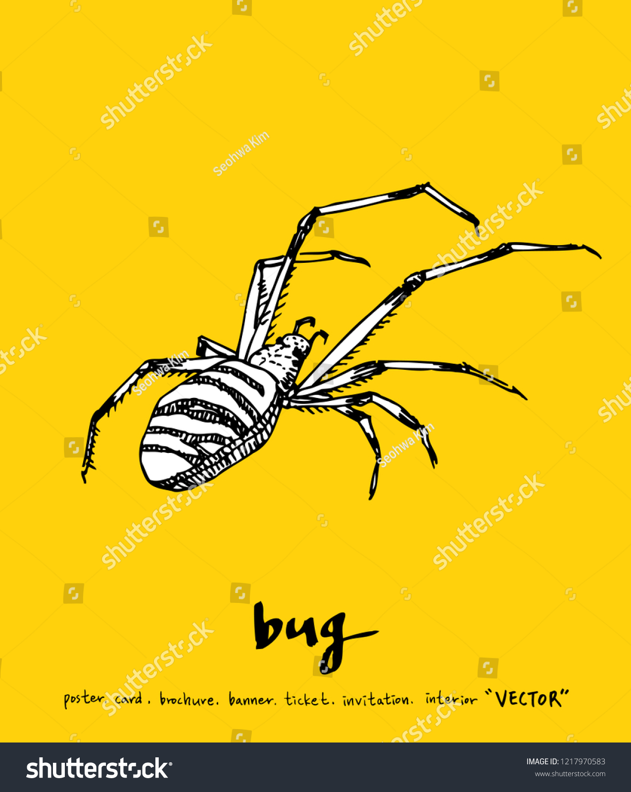 Bug Sketch Hand Drawn Insect Illustration Stock Vector (Royalty Free ...