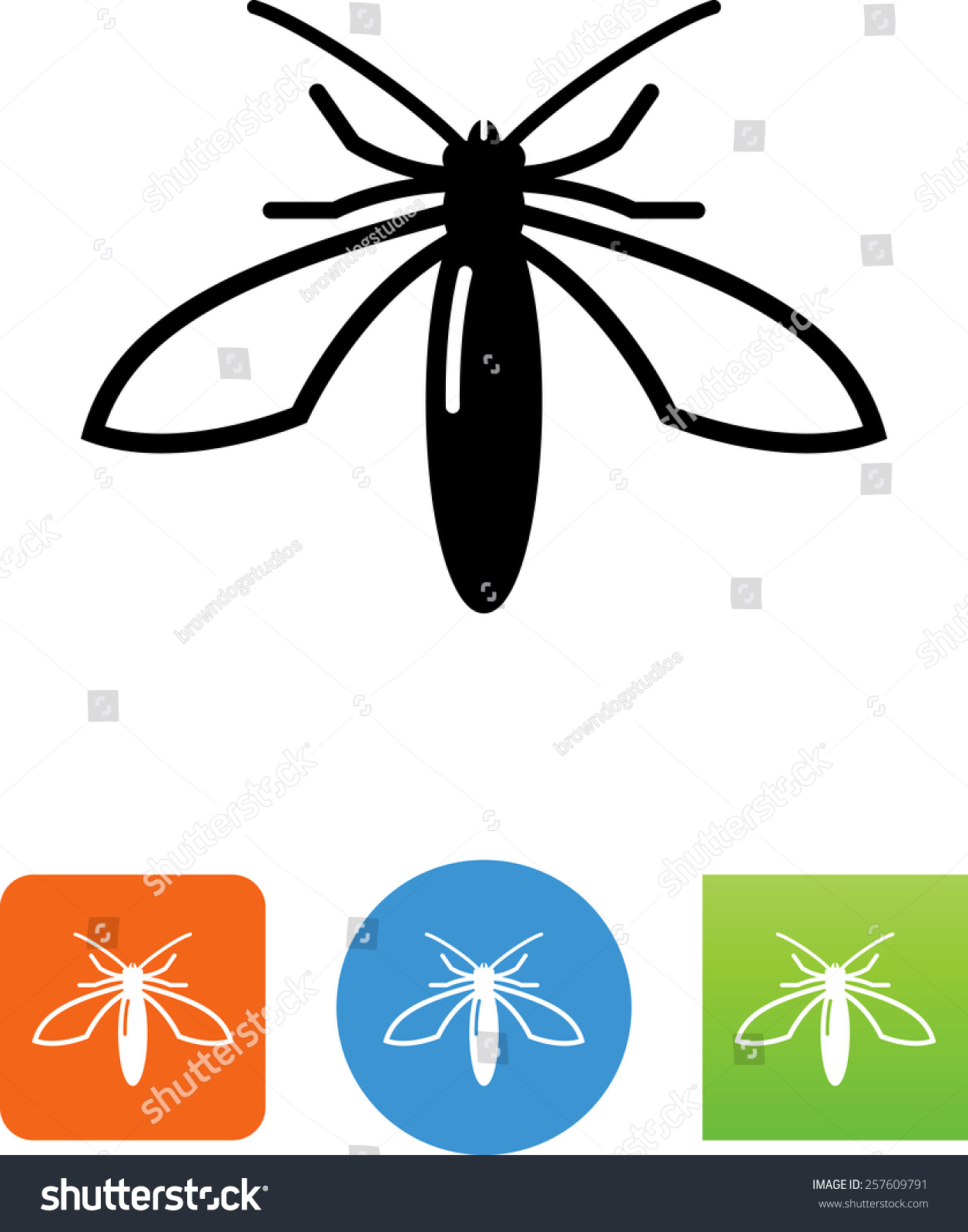 Bug Wings Icon Stock Vector (Royalty Free) 257609791