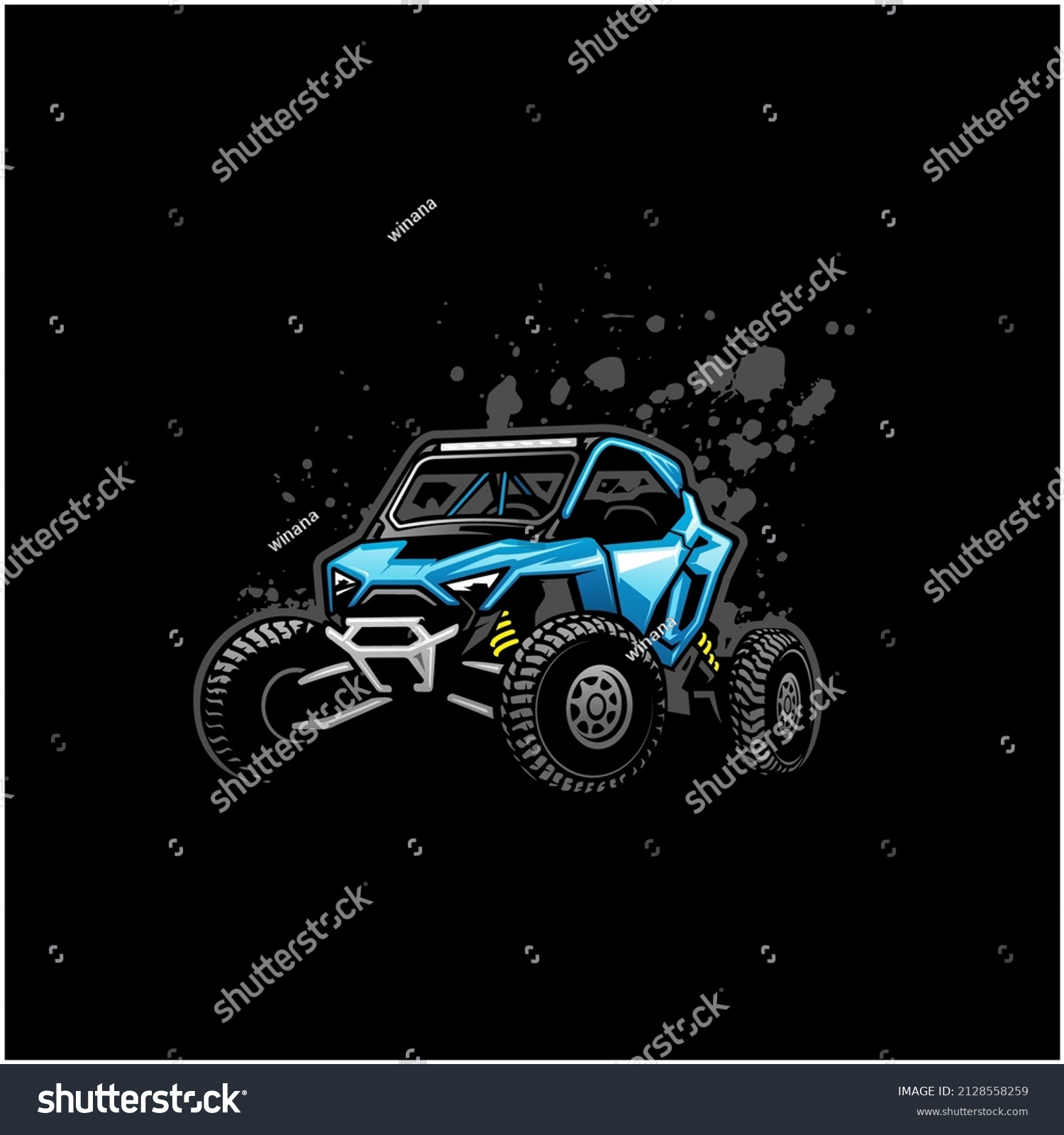 Buggy Utv Illustration Black Background Stock Vector (Royalty Free ...