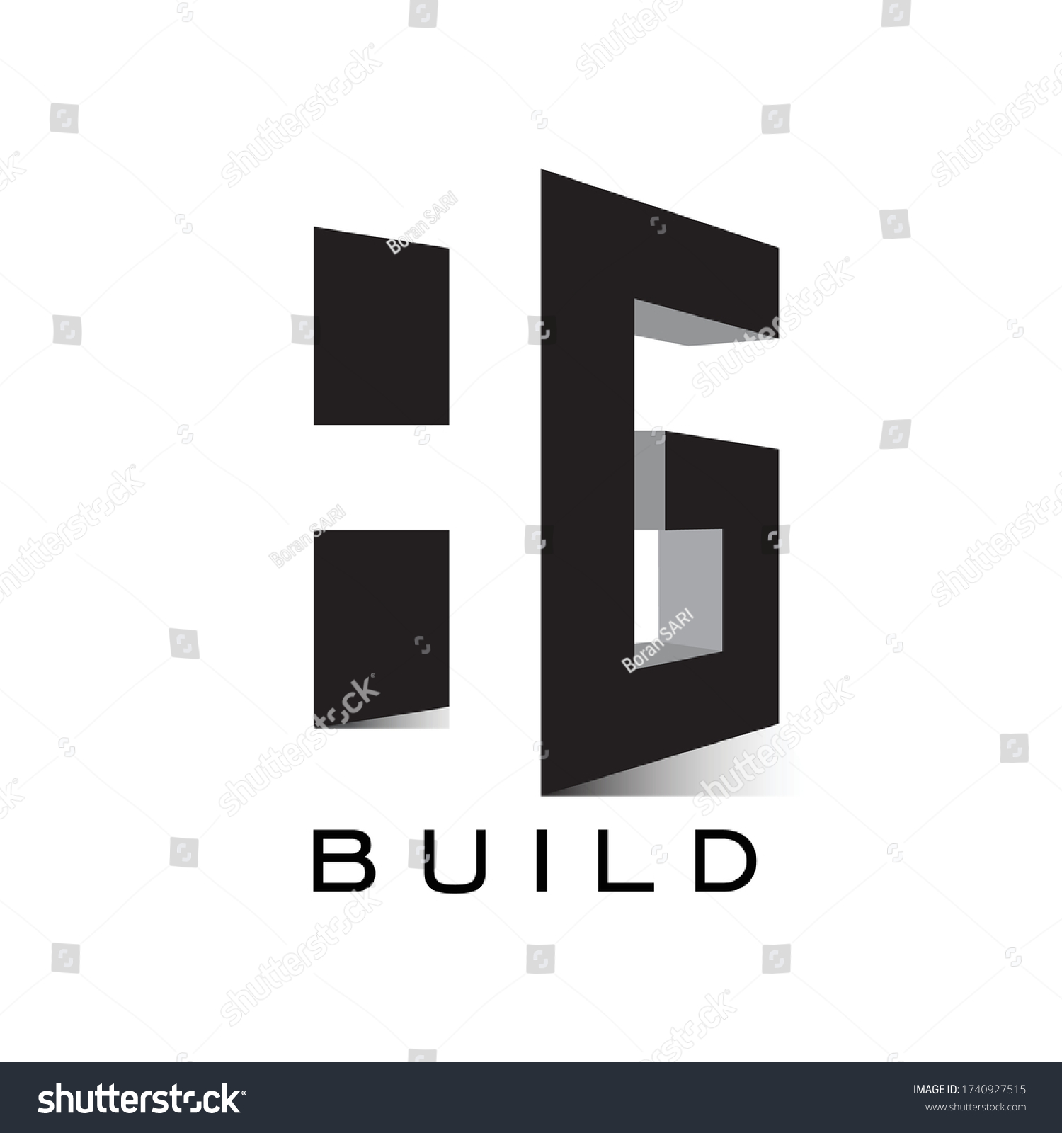 Vektor Stok Build Logo Hg Build Logo Vector (Tanpa Royalti) 1740927515 ...