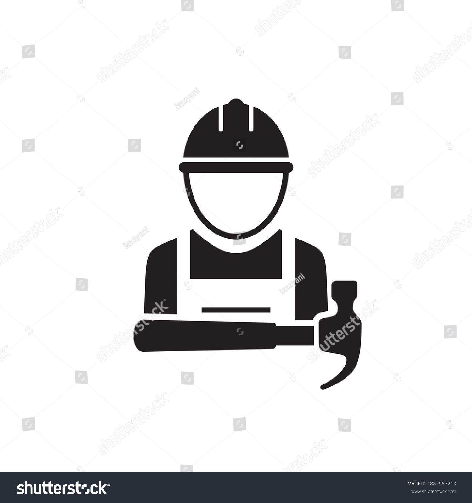 Builder Icon Symbol Sign Vector Stock Vector (Royalty Free) 1887967213 ...