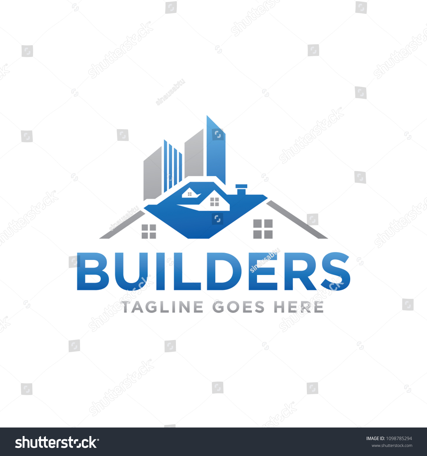 Builders Building Logo Icon Vector Template Stock Vector (Royalty Free ...