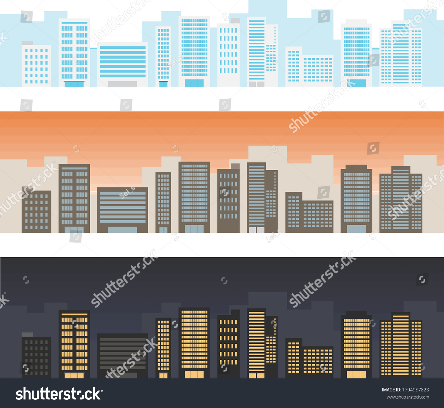 Building City Vector Illustrations Stock Vector (Royalty Free ...