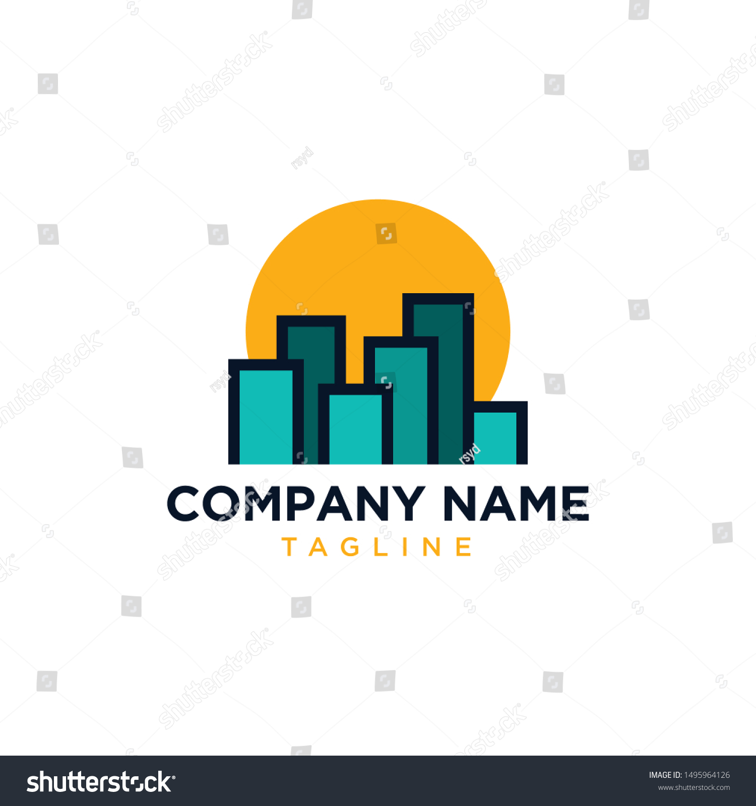 Building Sun Logo Vector Stock Vector (Royalty Free) 1495964126 ...