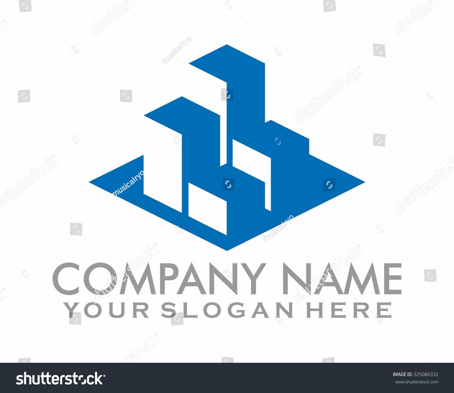 Building Block Silhouette Logo Image Icon Stock Vector (Royalty Free ...