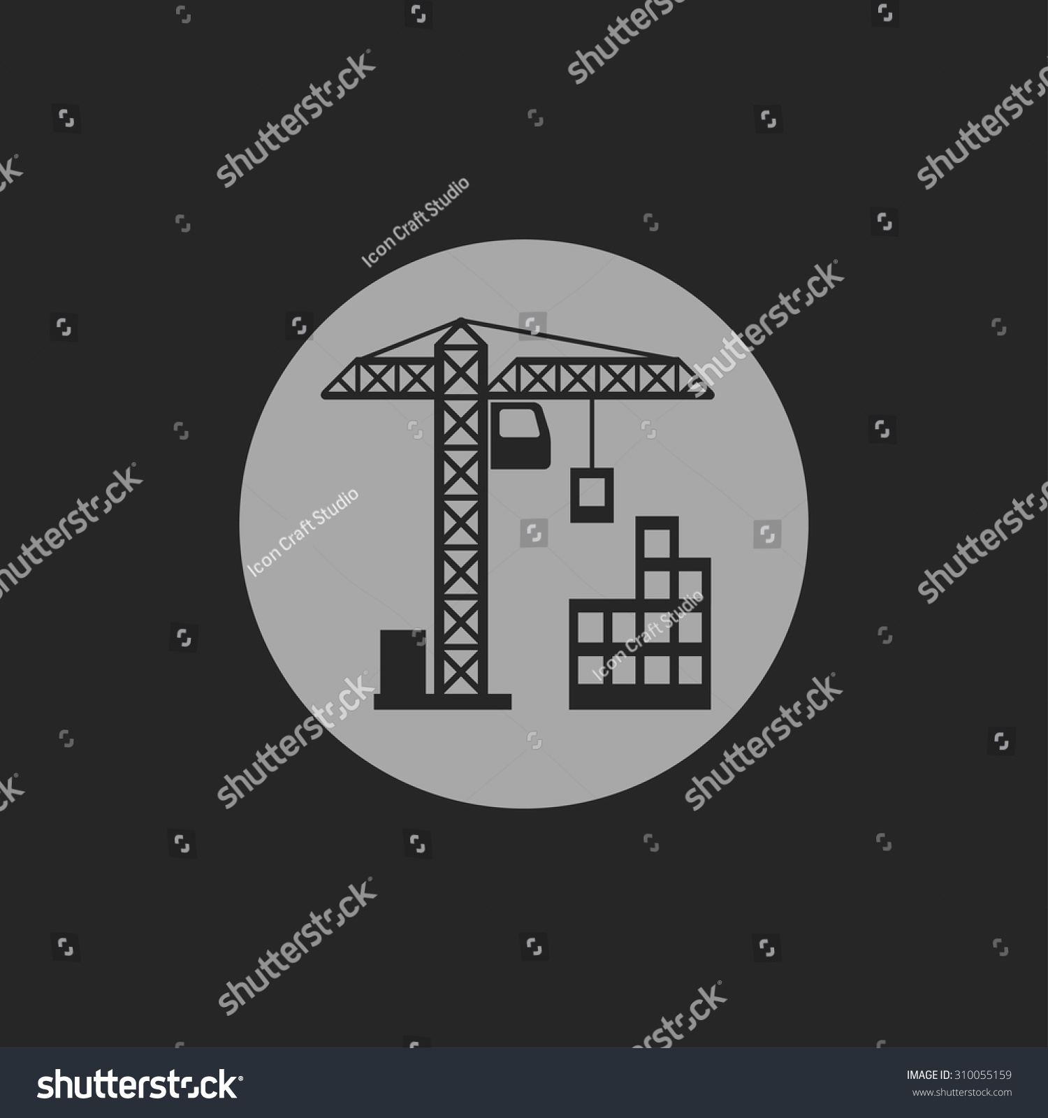 Building Construction Icon Stock Vector (Royalty Free) 310055159 ...