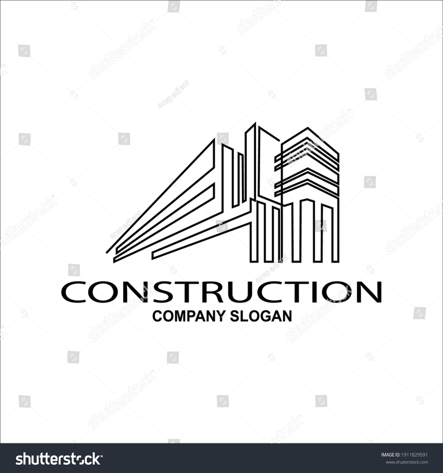 Building Construction Logo Design Vector Stock Vector (Royalty Free ...