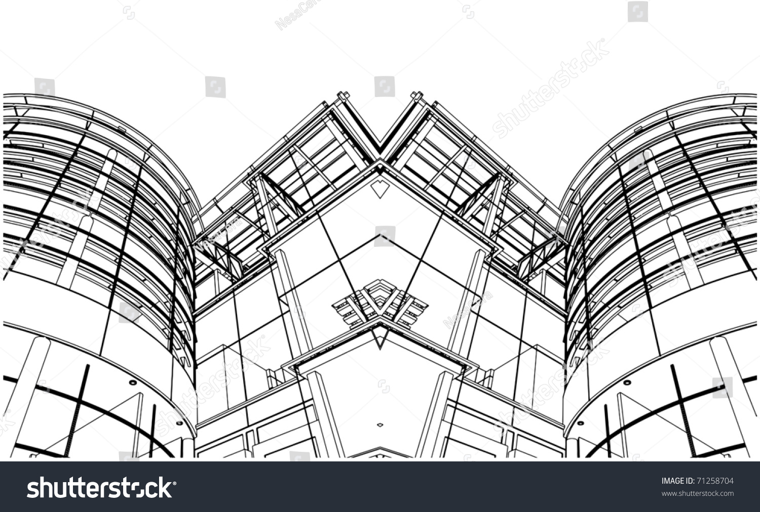 Building Corner Entrance Circle Quadrant Vector: vector de stock (libre ...