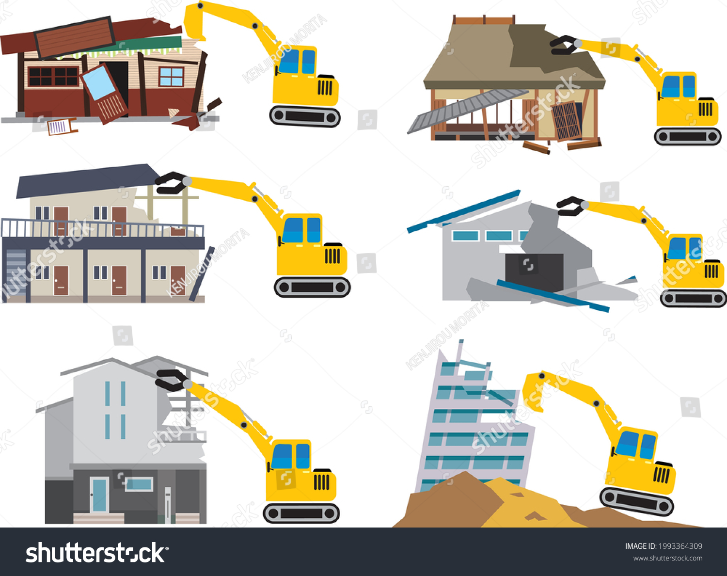 2,621 Demolition machinery Stock Illustrations, Images & Vectors ...