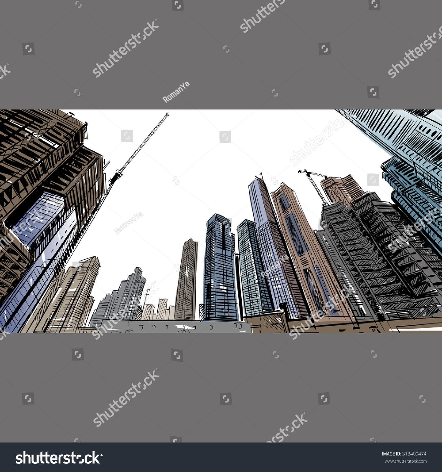 Building Design Site Background Vector Illustration Stock Vector ...