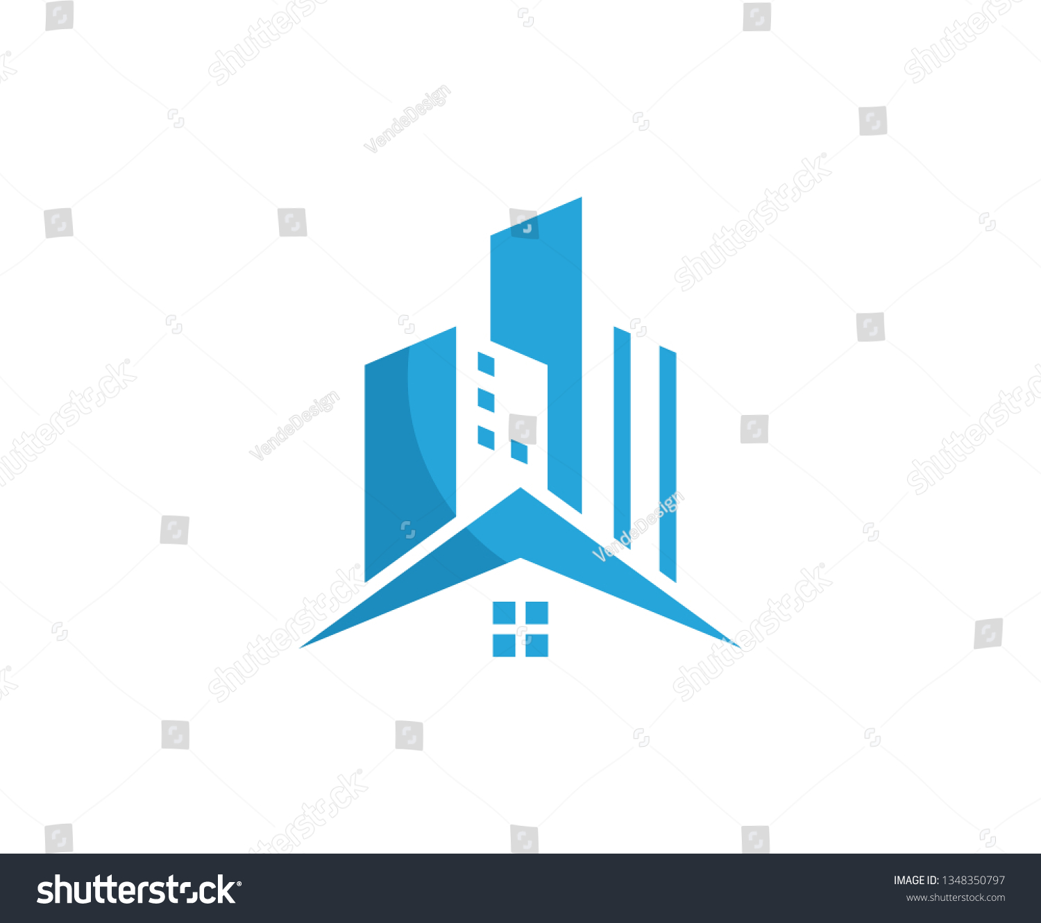 Building House Logo Stock Vector (Royalty Free) 1348350797 | Shutterstock
