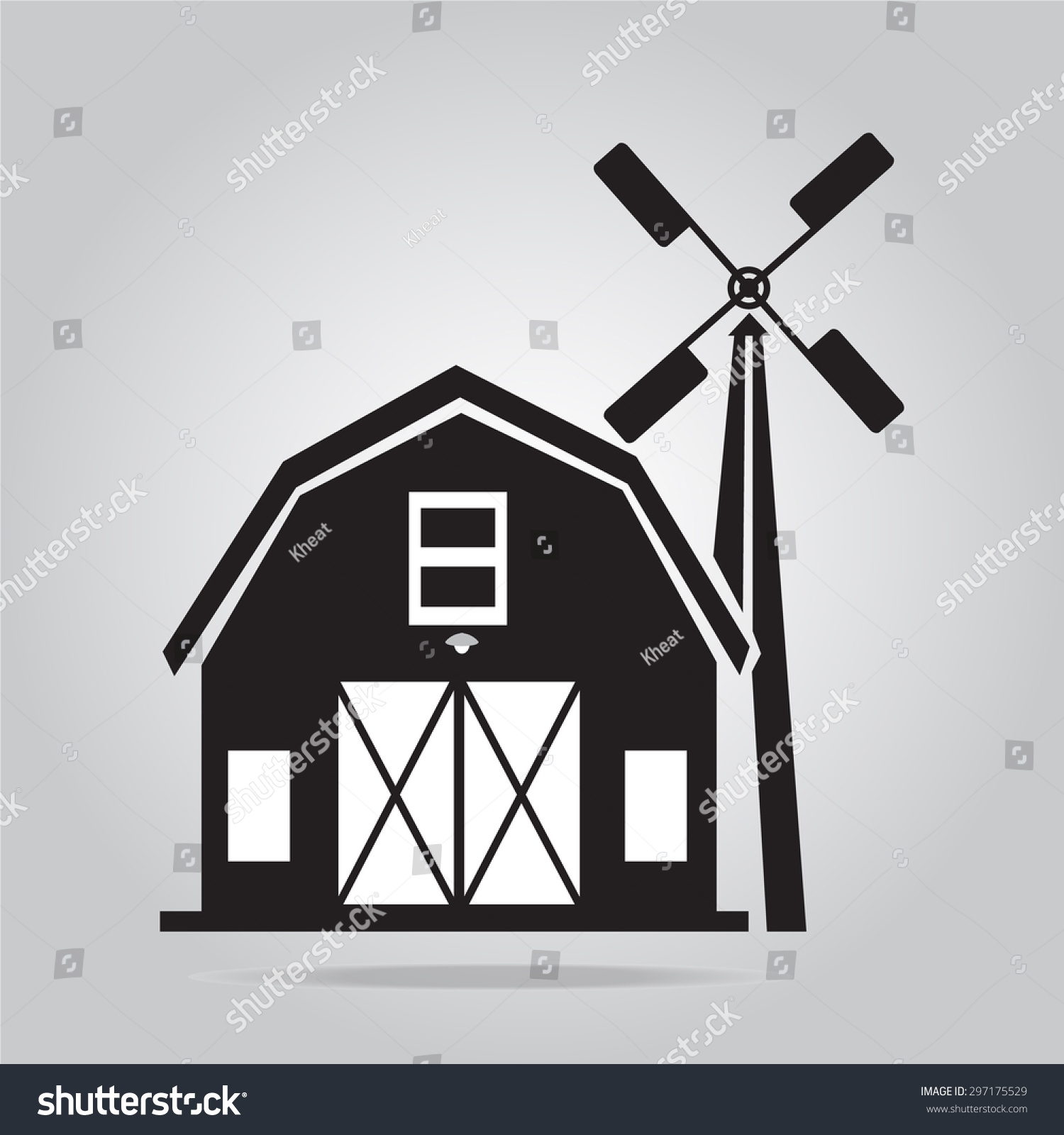 Building Icon Barn Vector Illustration Stock Vector (Royalty Free ...