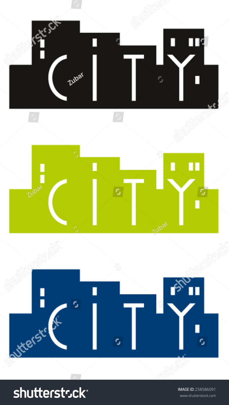 Building Icon Set Abstract Architecture Stock Vector (Royalty Free ...