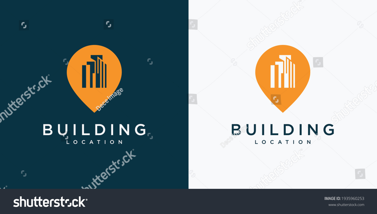 Building Location Logo Design Template Creative Stock Vector (Royalty ...