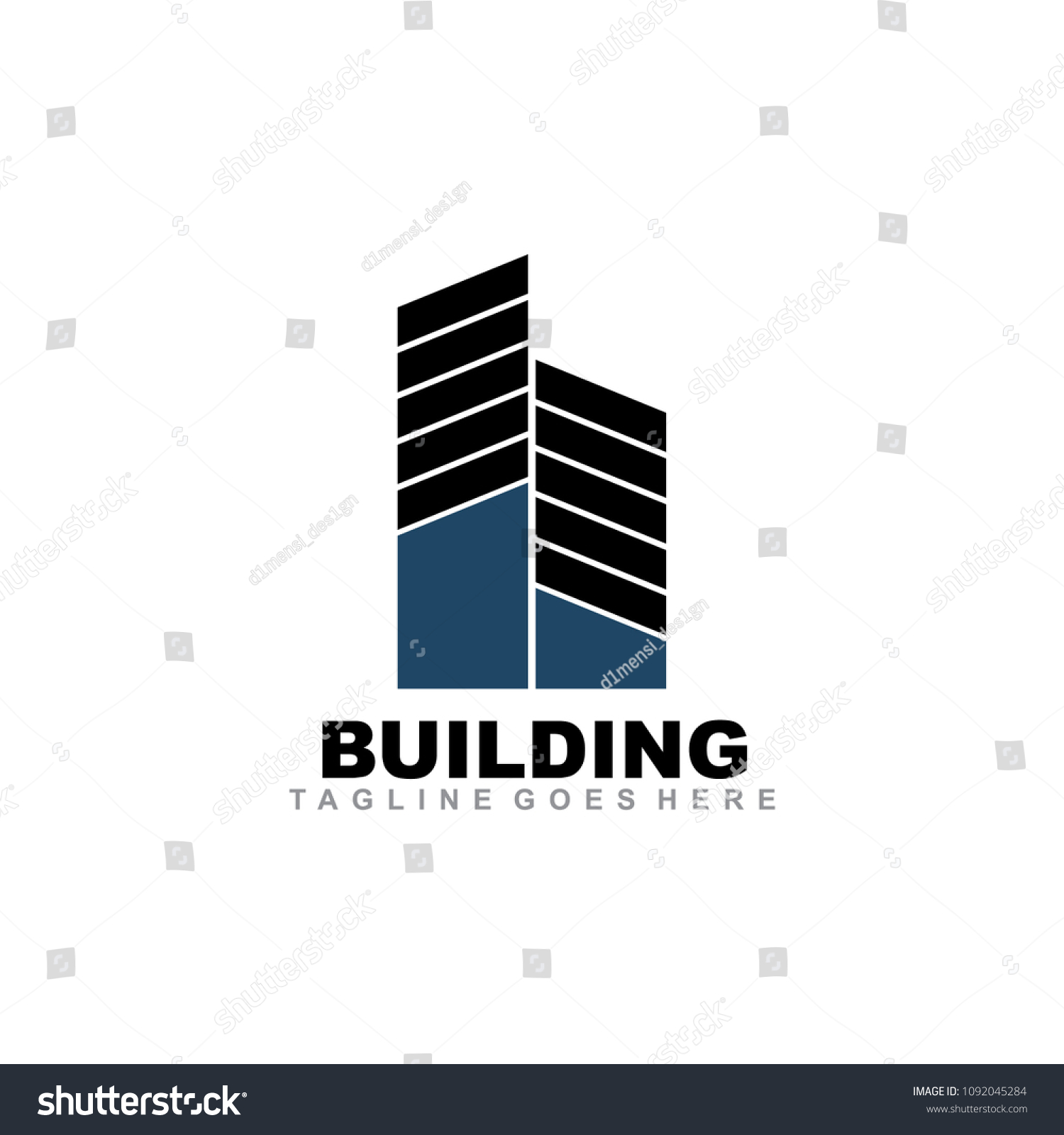 Building Logo Design Icon: vector de stock (libre de regalías) 1092045284