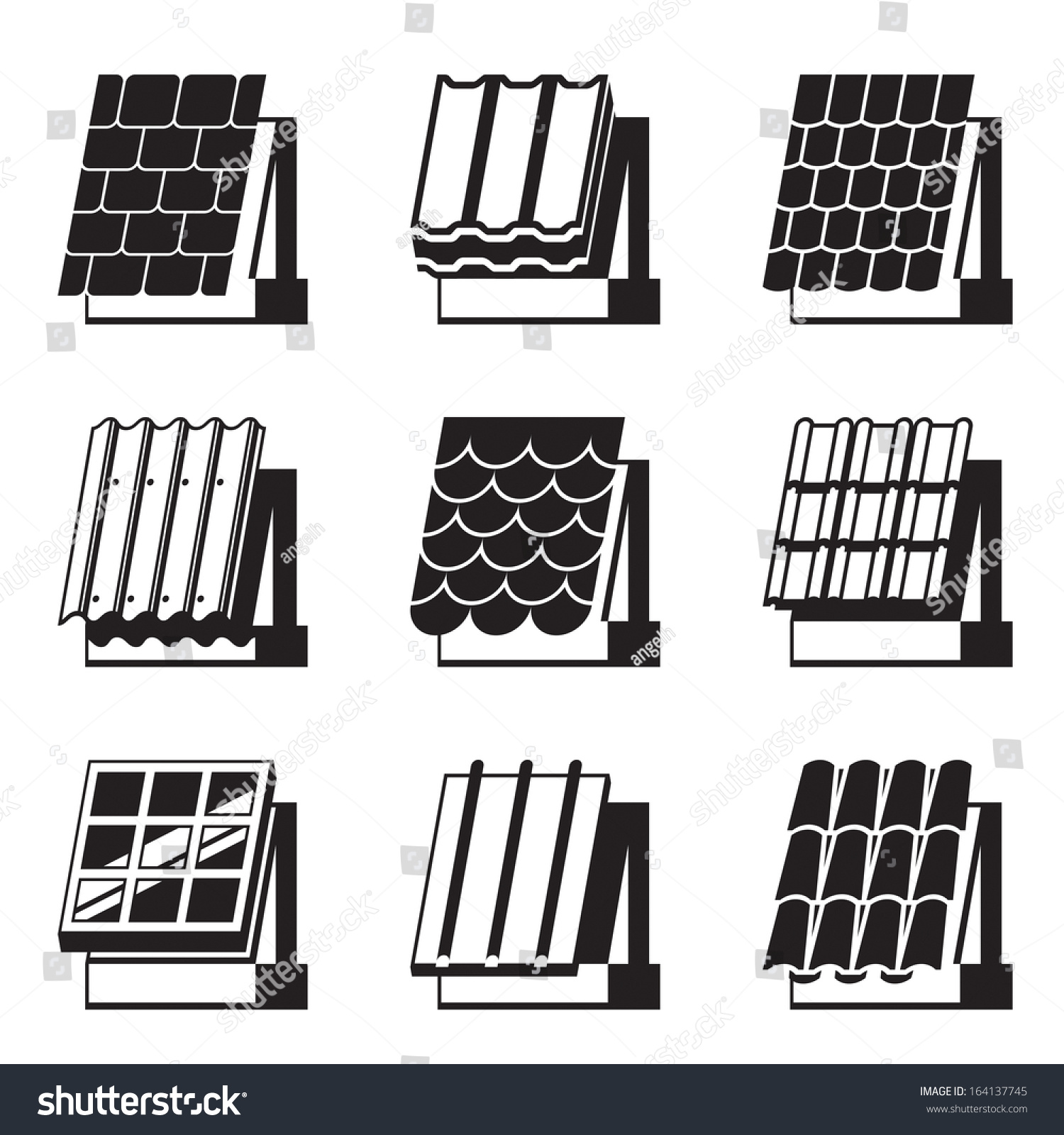 Building Materials Roofs Vector Illustration Stock Vector (Royalty Free ...