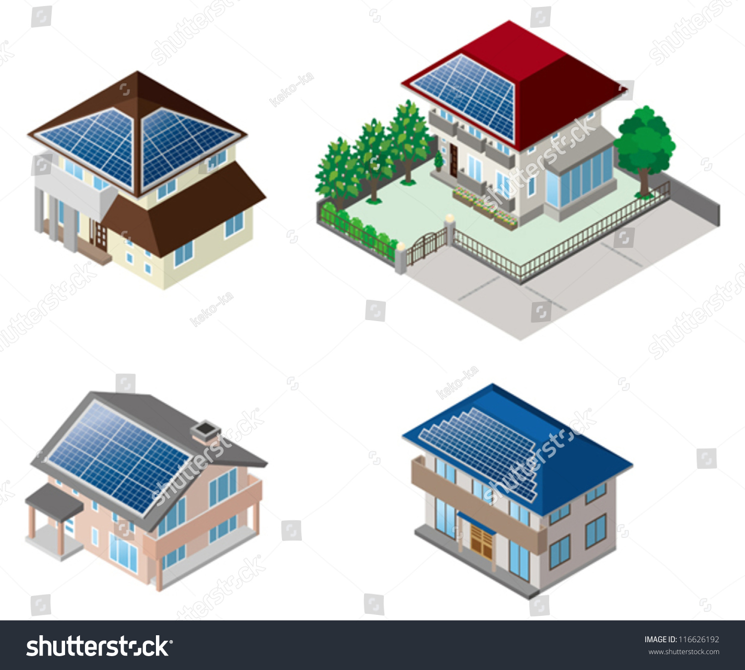 Building Solar House Stock Vector (Royalty Free) 116626192 | Shutterstock