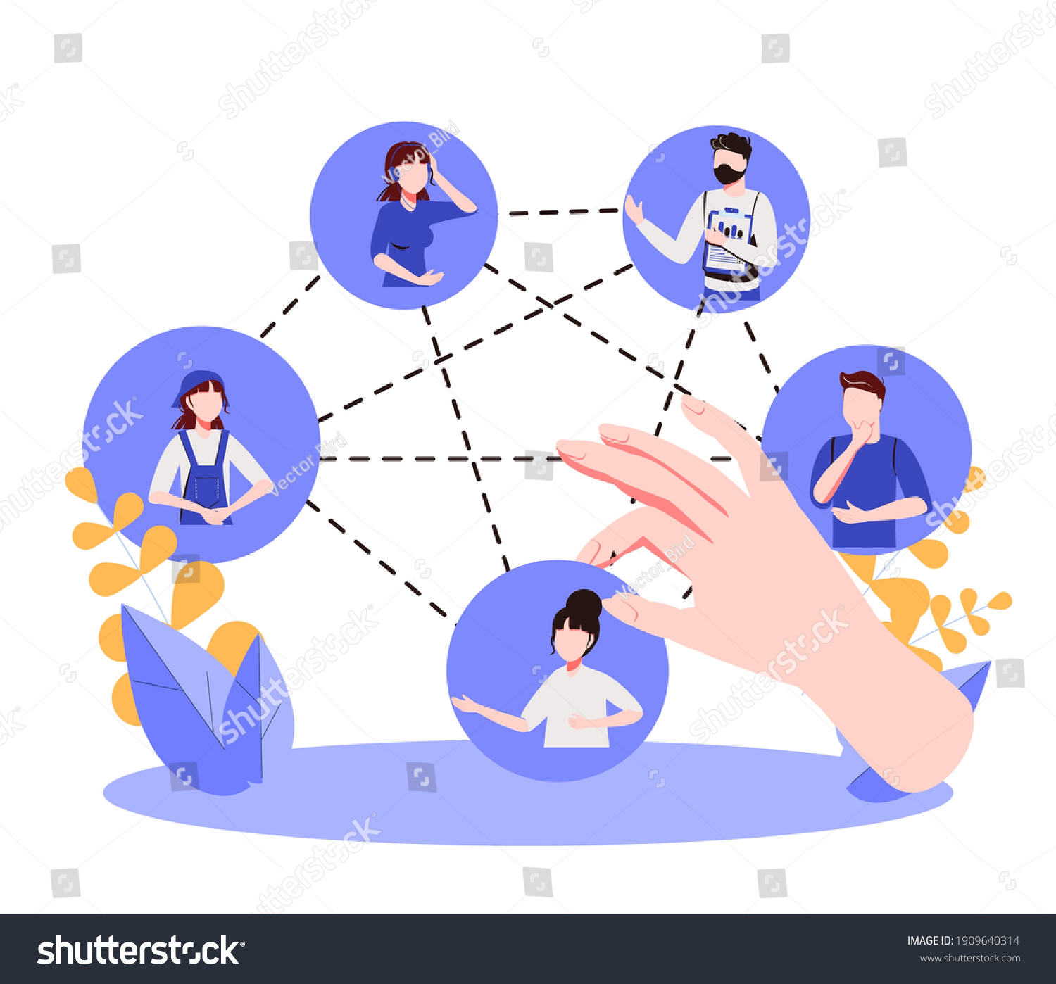 Building Team Members Selection Work Project Stock Vector (Royalty Free ...