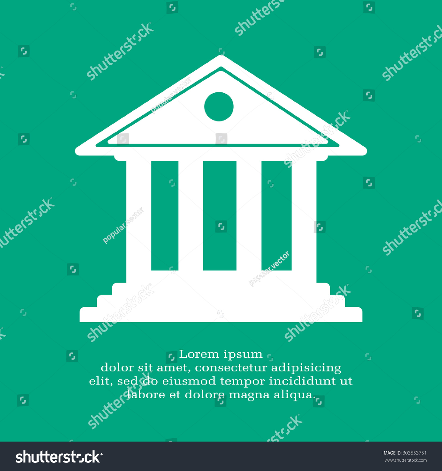 Building Columns Symbol Vector Illustration Stock Vector (Royalty Free ...