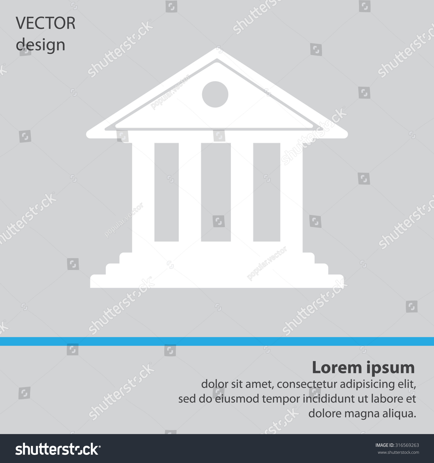 Building Columns Symbol Vector Illustration Stock Vector (Royalty Free ...