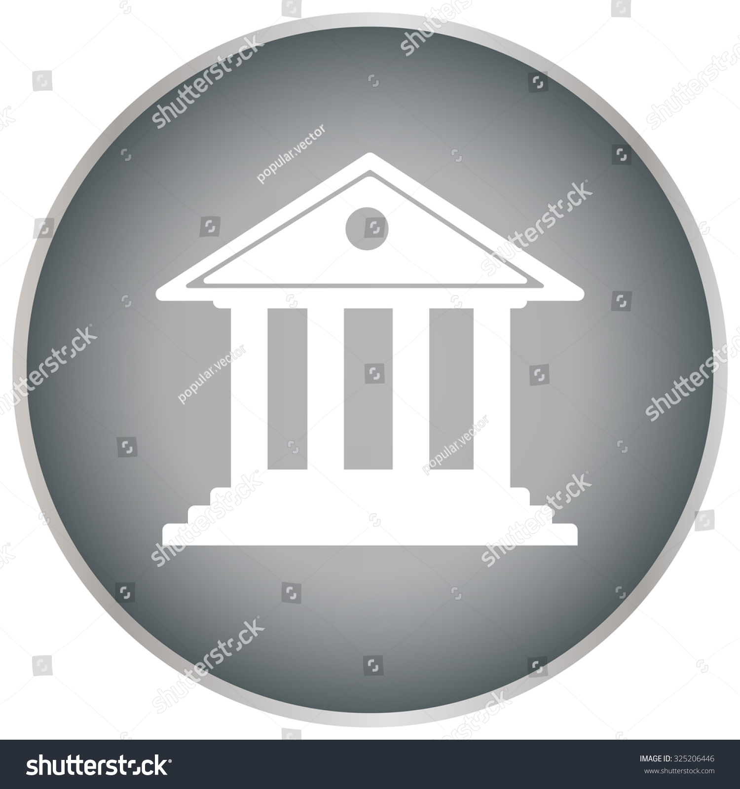 Building Columns Symbol Vector Illustration Stock Vector (Royalty Free ...