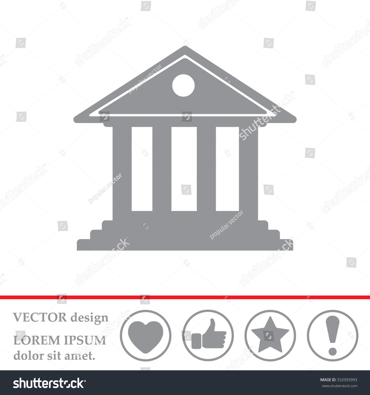 Building Columns Symbol Vector Illustration Stock Vector (Royalty Free ...