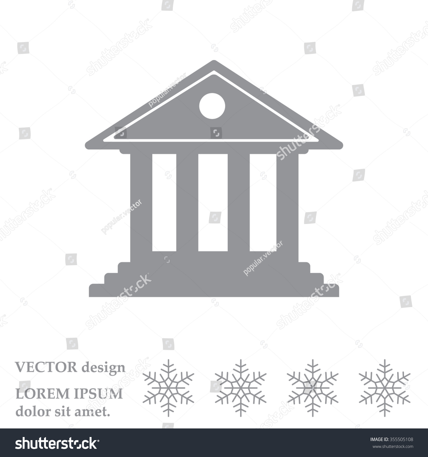 Building Columns Symbol Vector Illustration Stock Vector (Royalty Free ...