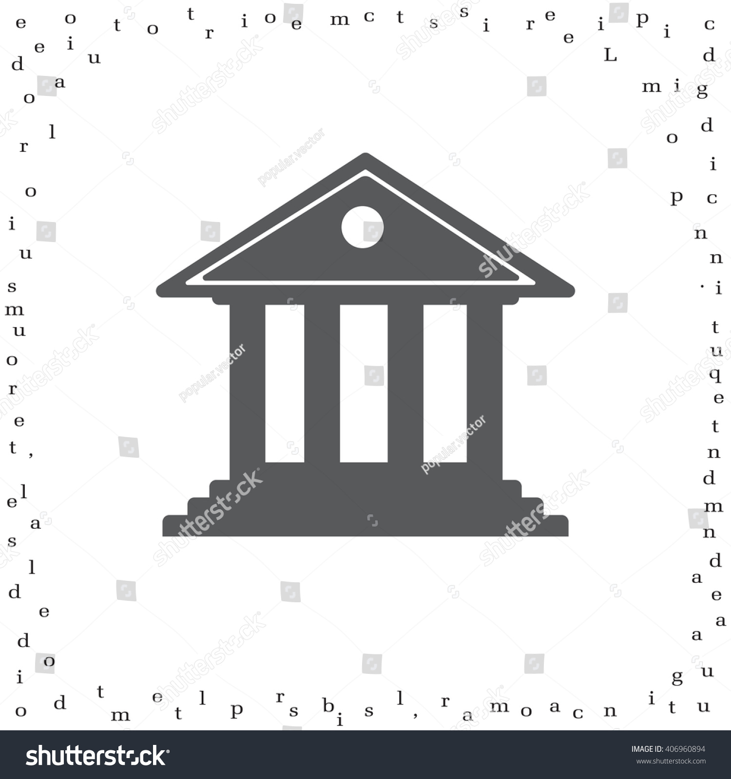Building Columns Symbol Vector Illustration Stock Vector (Royalty Free ...