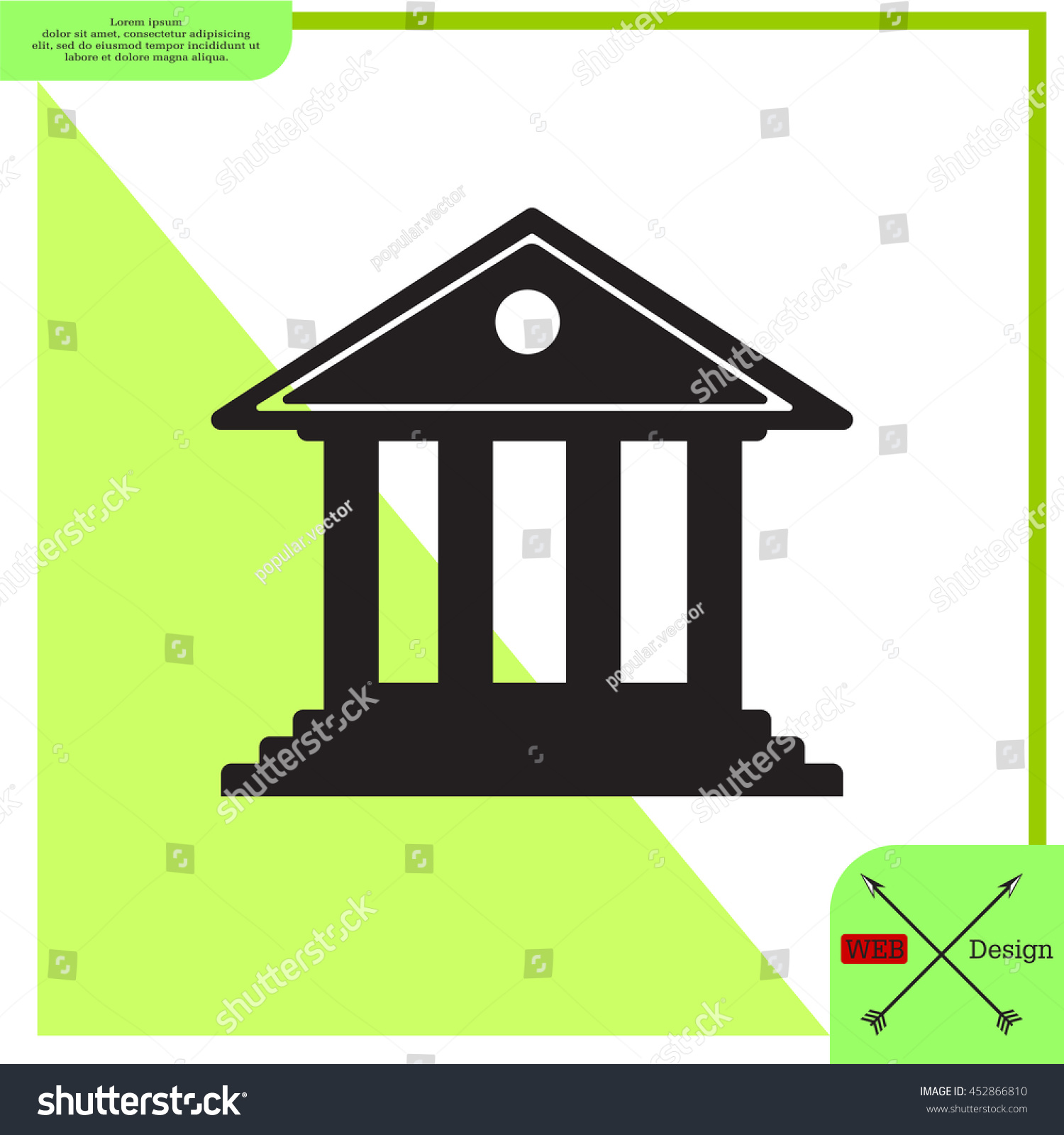 Building Columns Symbol Vector Illustration Stock Vector (Royalty Free ...