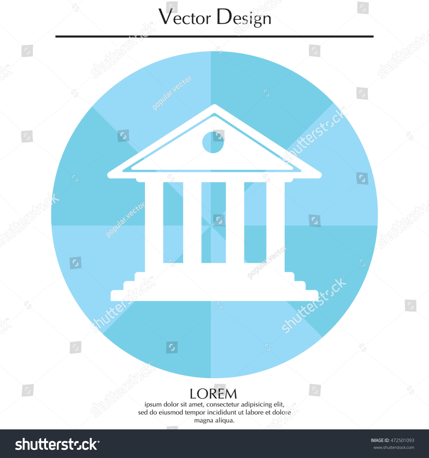 Building Columns Symbol Vector Illustration Stock Vector (Royalty Free ...