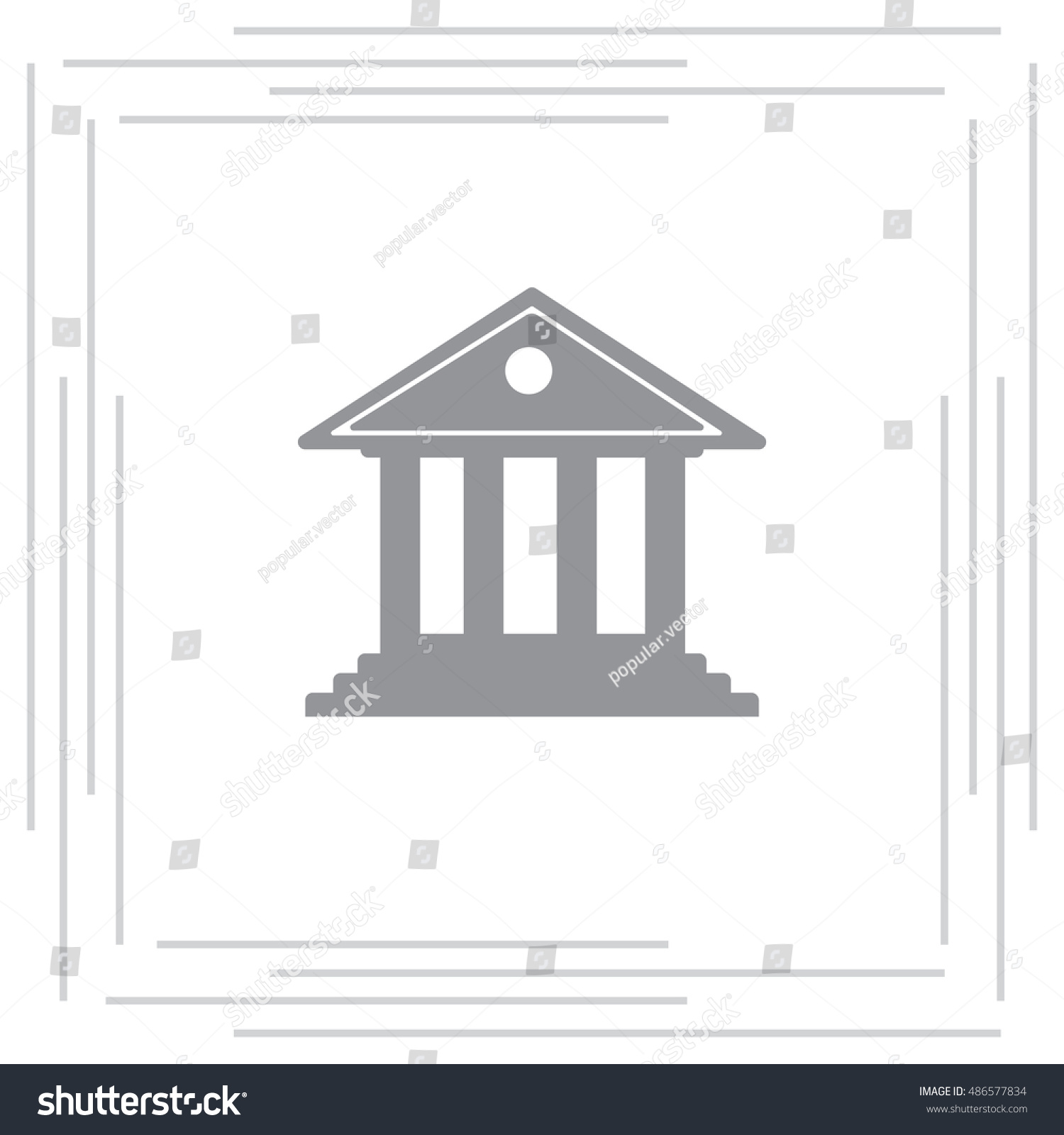 Building Columns Symbol Vector Illustration Stock Vector (Royalty Free ...