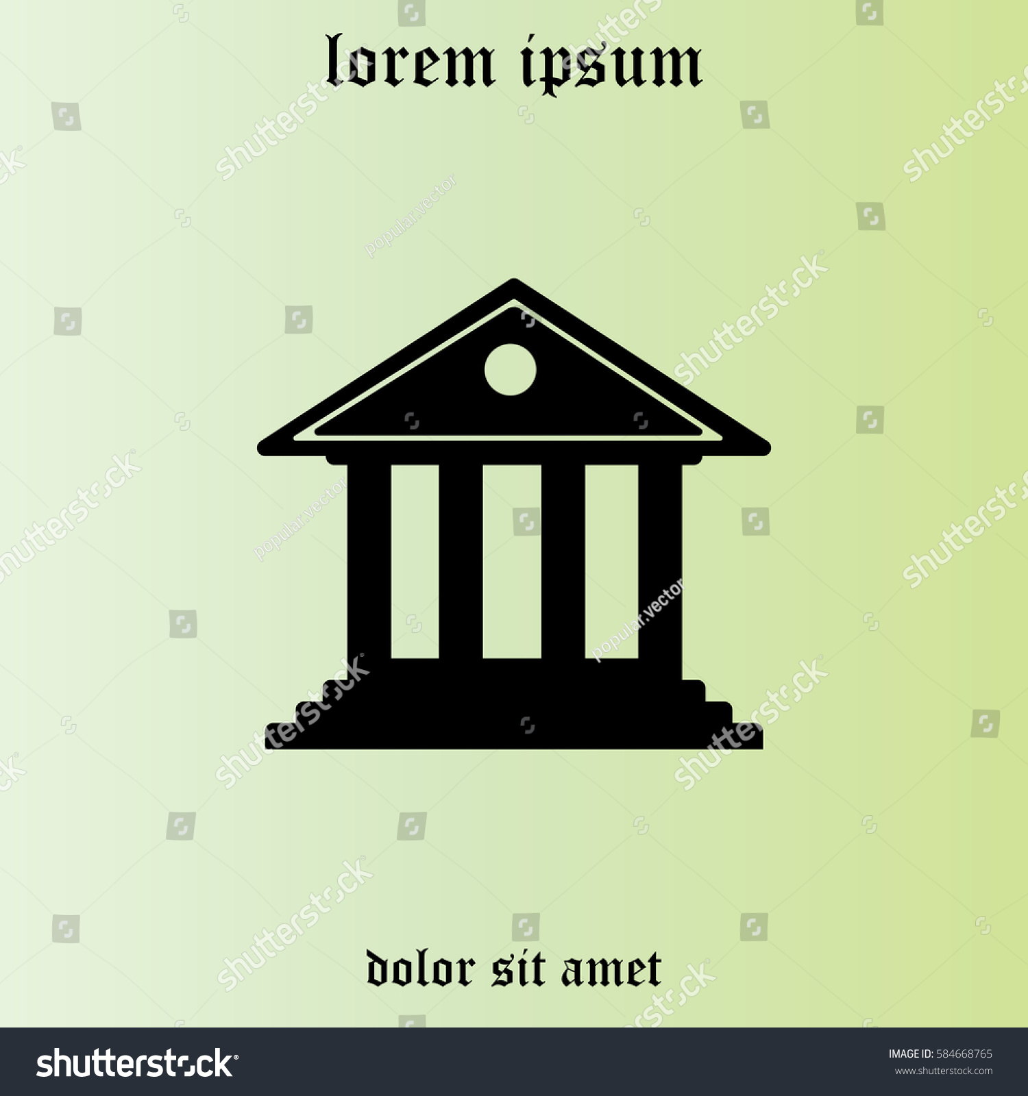 Building Columns Symbol Vector Illustration: vector de stock (libre de ...