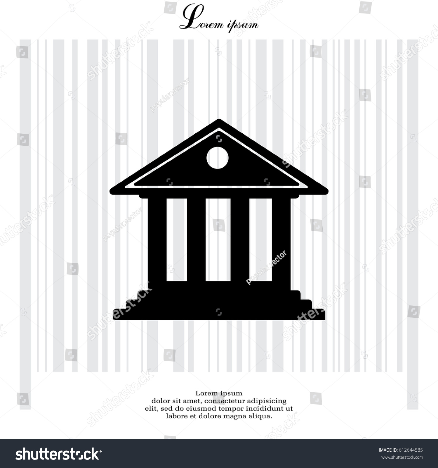 Building Columns Symbol Vector Illustration Stock Vector (Royalty Free ...