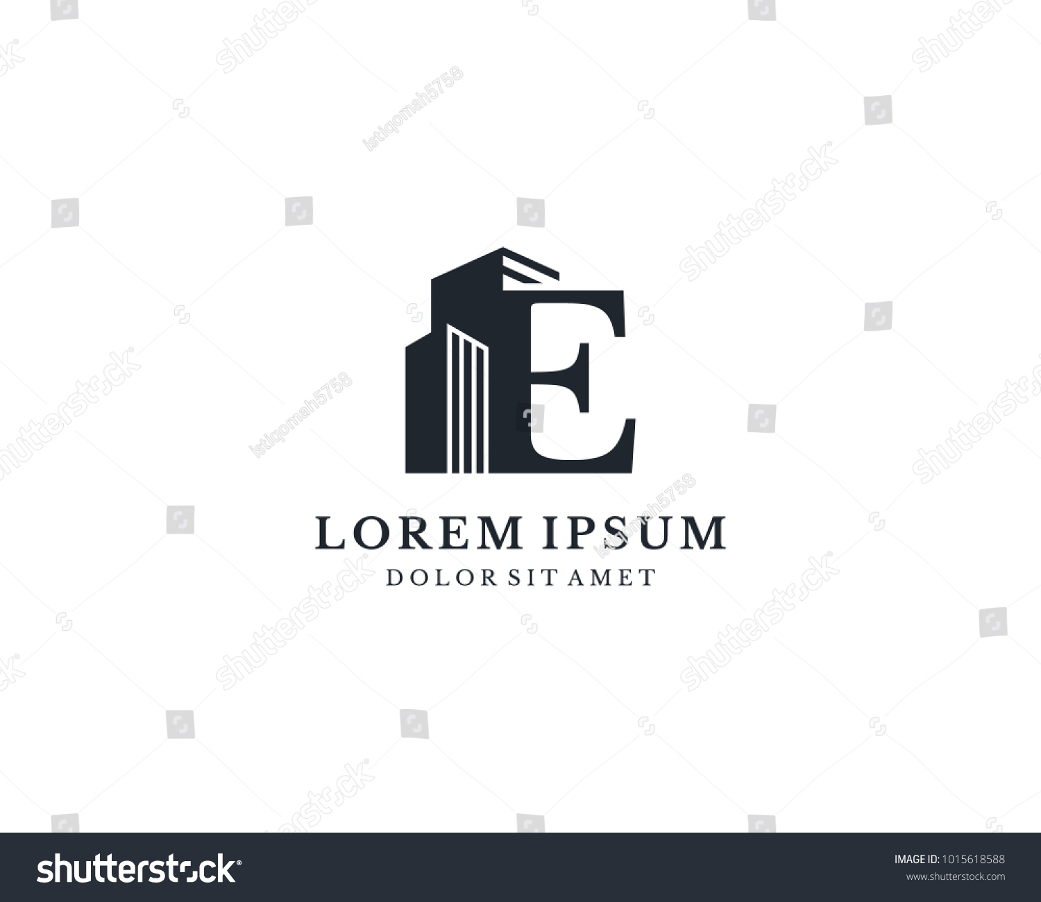 Building Letter E Monogram Logo Design Stock Vector (Royalty Free ...