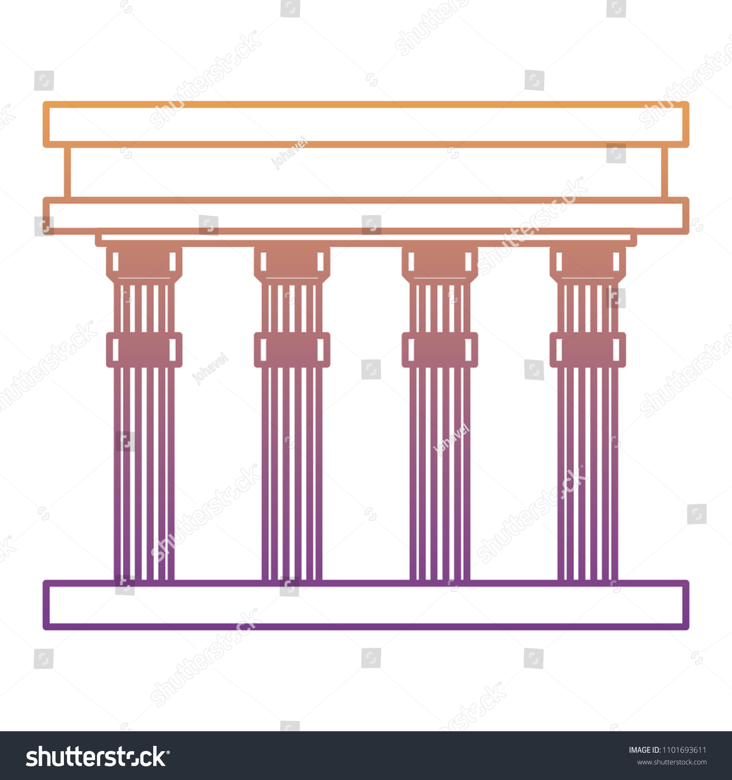 Building Pillars Icon Stock Vector (Royalty Free) 1101693611