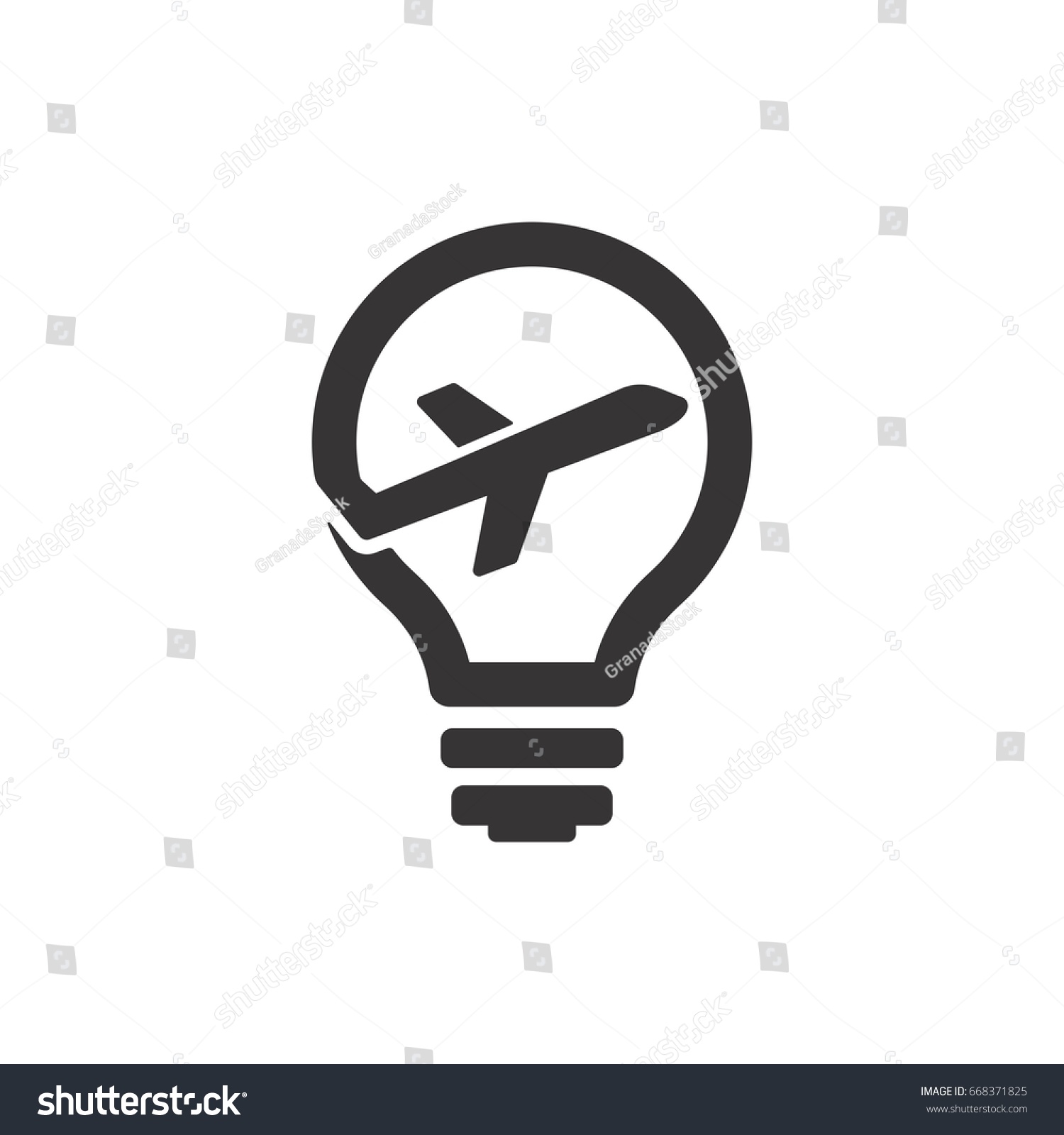 Bulb Plane Stock Vector (Royalty Free) 668371825 | Shutterstock