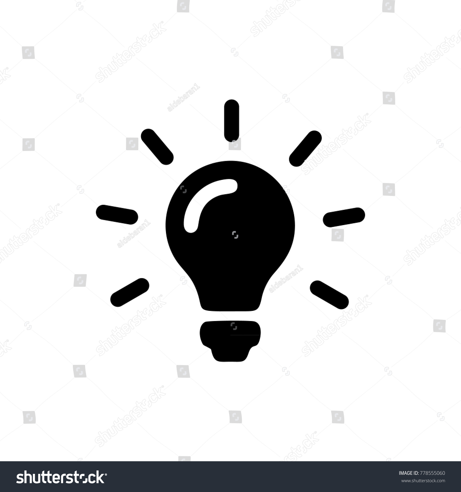 Bulb Electricity Vector Icon Stock Vector (Royalty Free) 778555060 ...