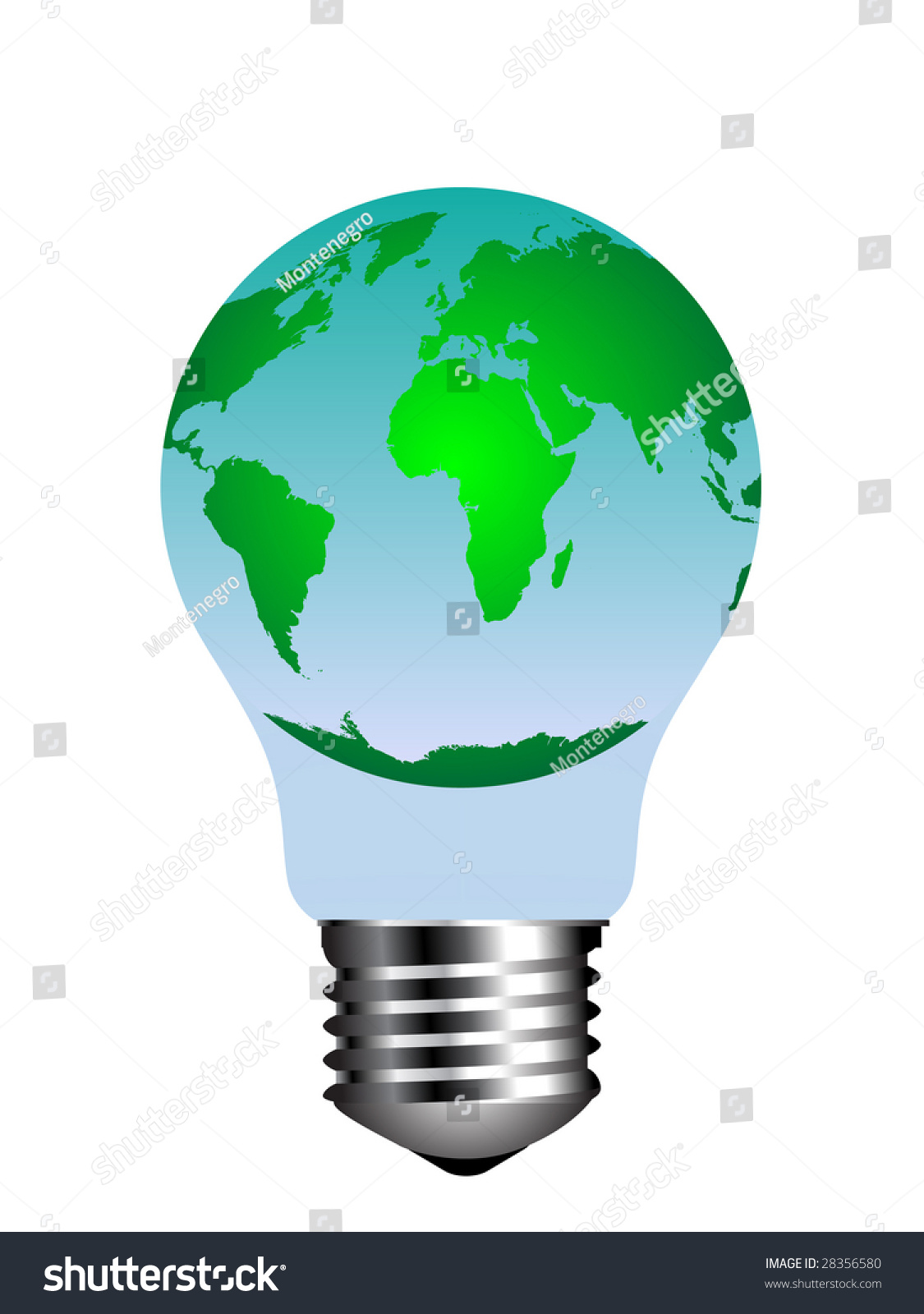 Bulb Light Earth Globe Stock Vector (Royalty Free) 28356580 | Shutterstock