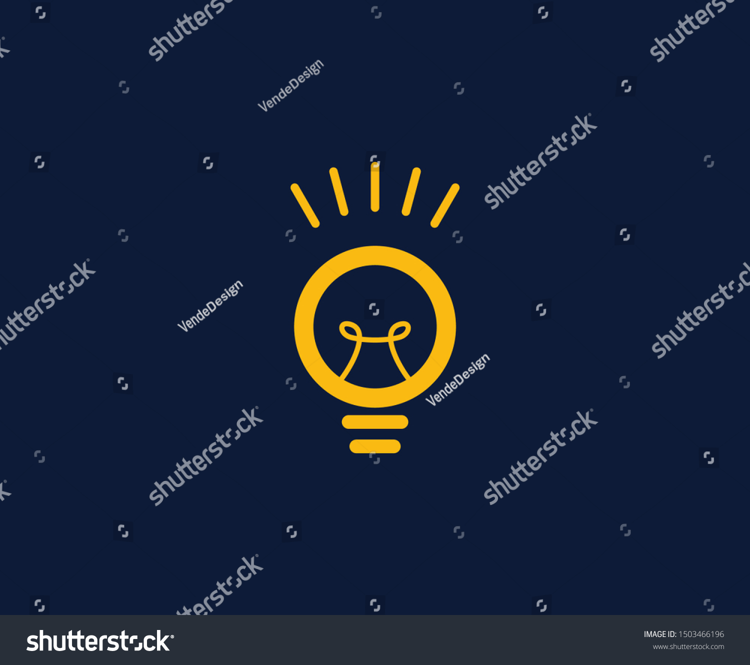 Bulb Light Logo Vector Design Stock Vector (Royalty Free) 1503466196 ...