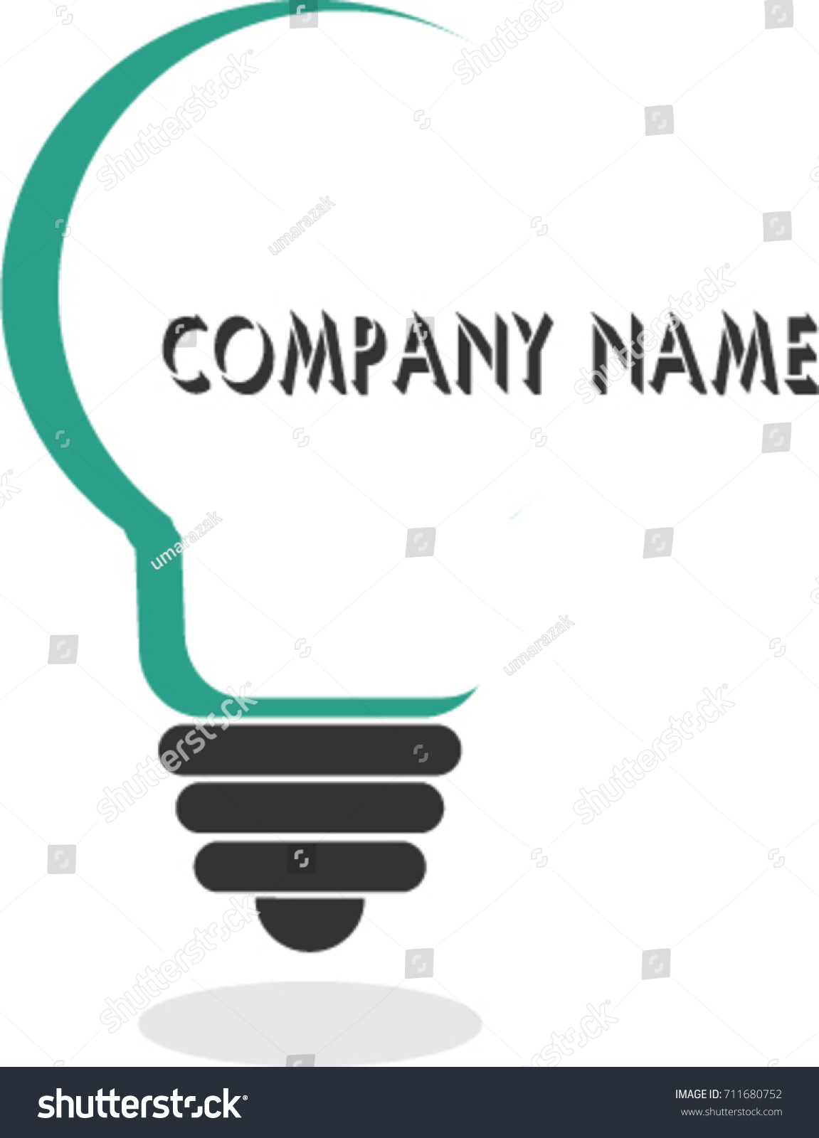 Bulb Logo Company Name Vector Stock Vector (Royalty Free) 711680752 ...