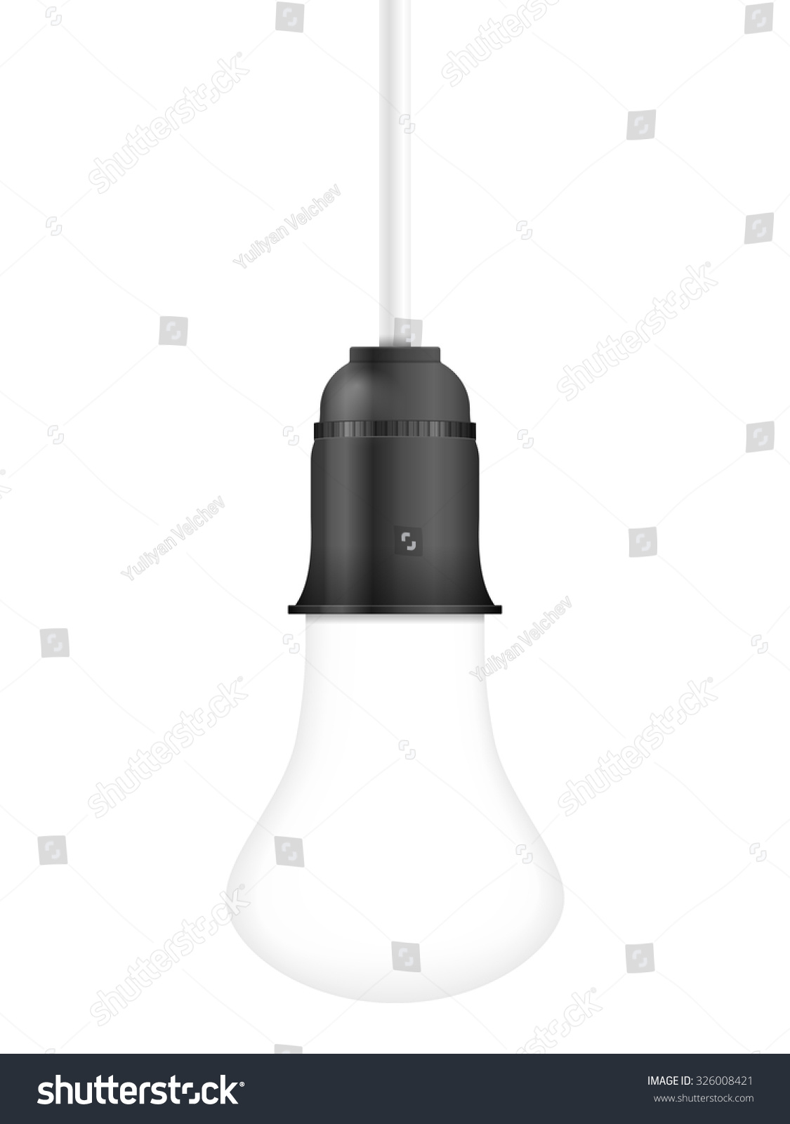 Bulb On White Background Vector Illustration Stock Vector (Royalty Free ...