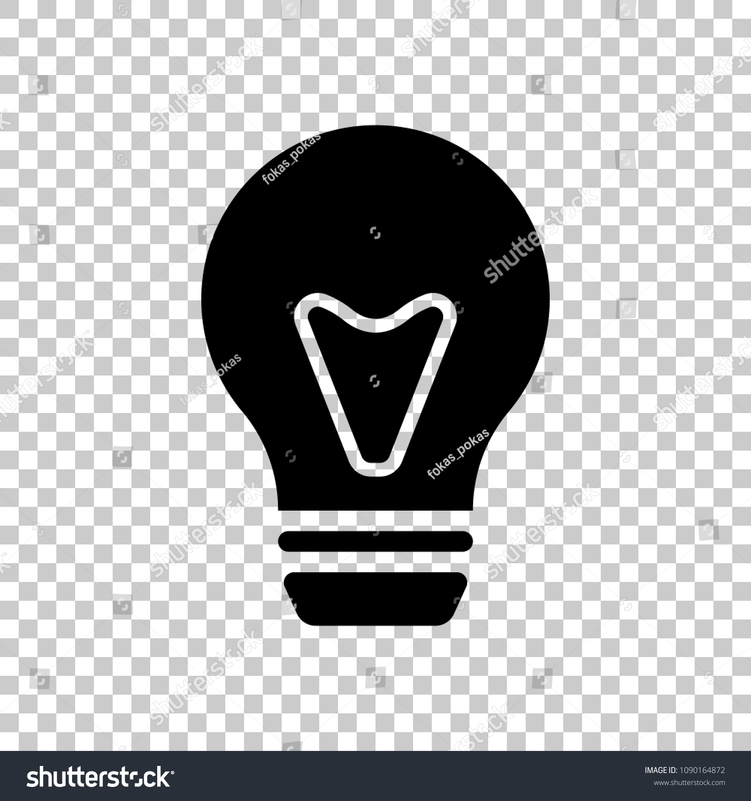 Bulb Simple Icon On Transparent Background Stock Vector (Royalty Free ...