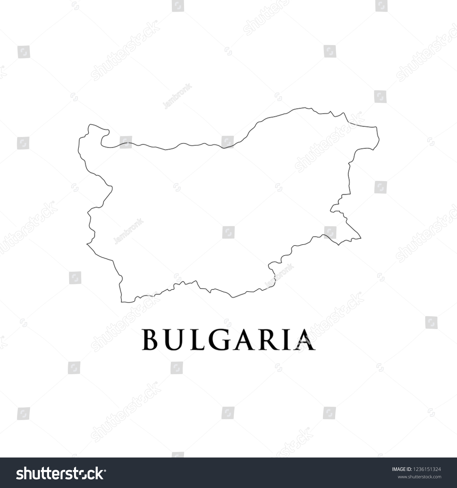 Bulgaria Map Icon Vector Stock Vector (Royalty Free) 1236151324