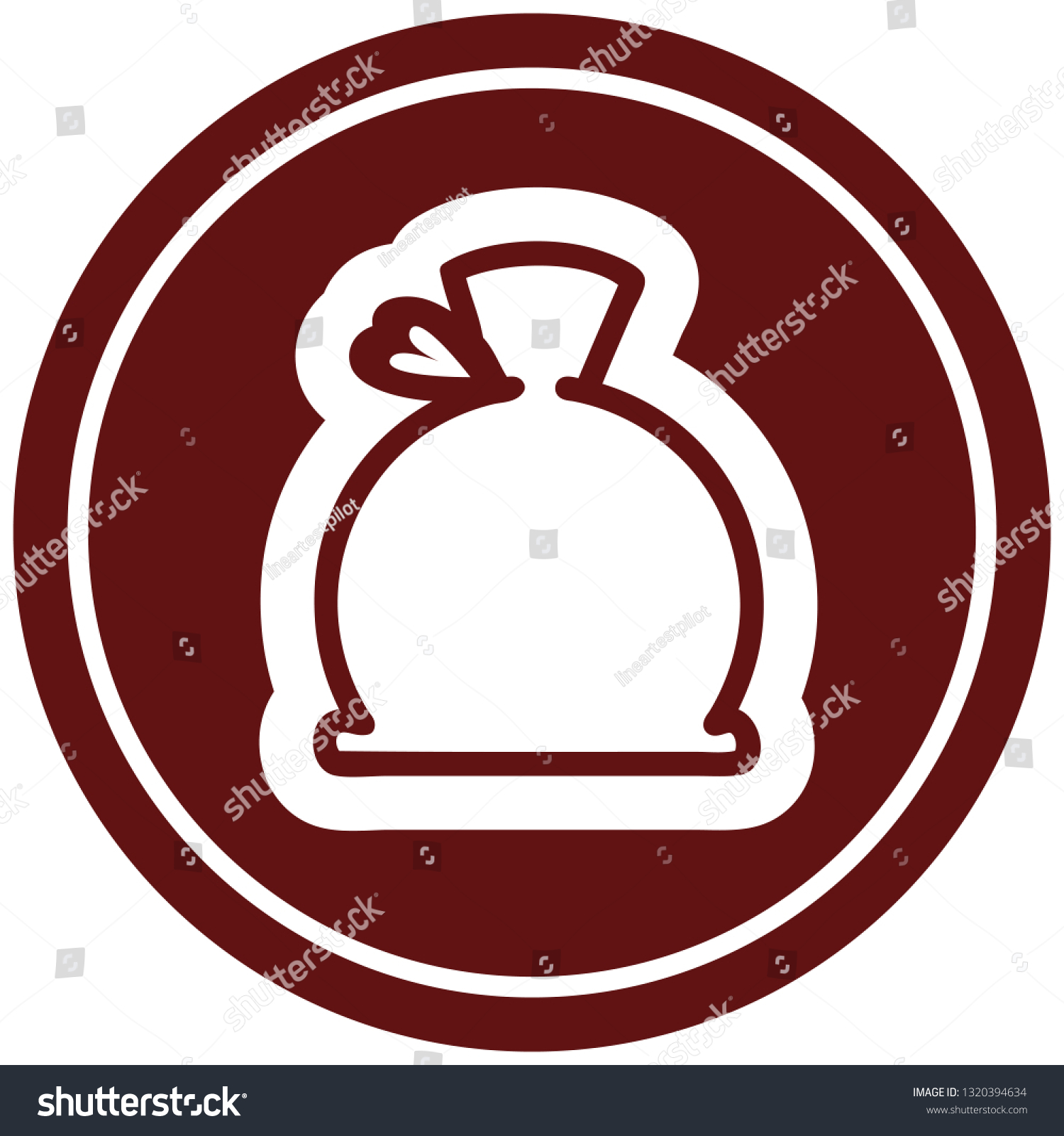 Bulging Sack Circular Icon Symbol Stock Vector (Royalty Free ...