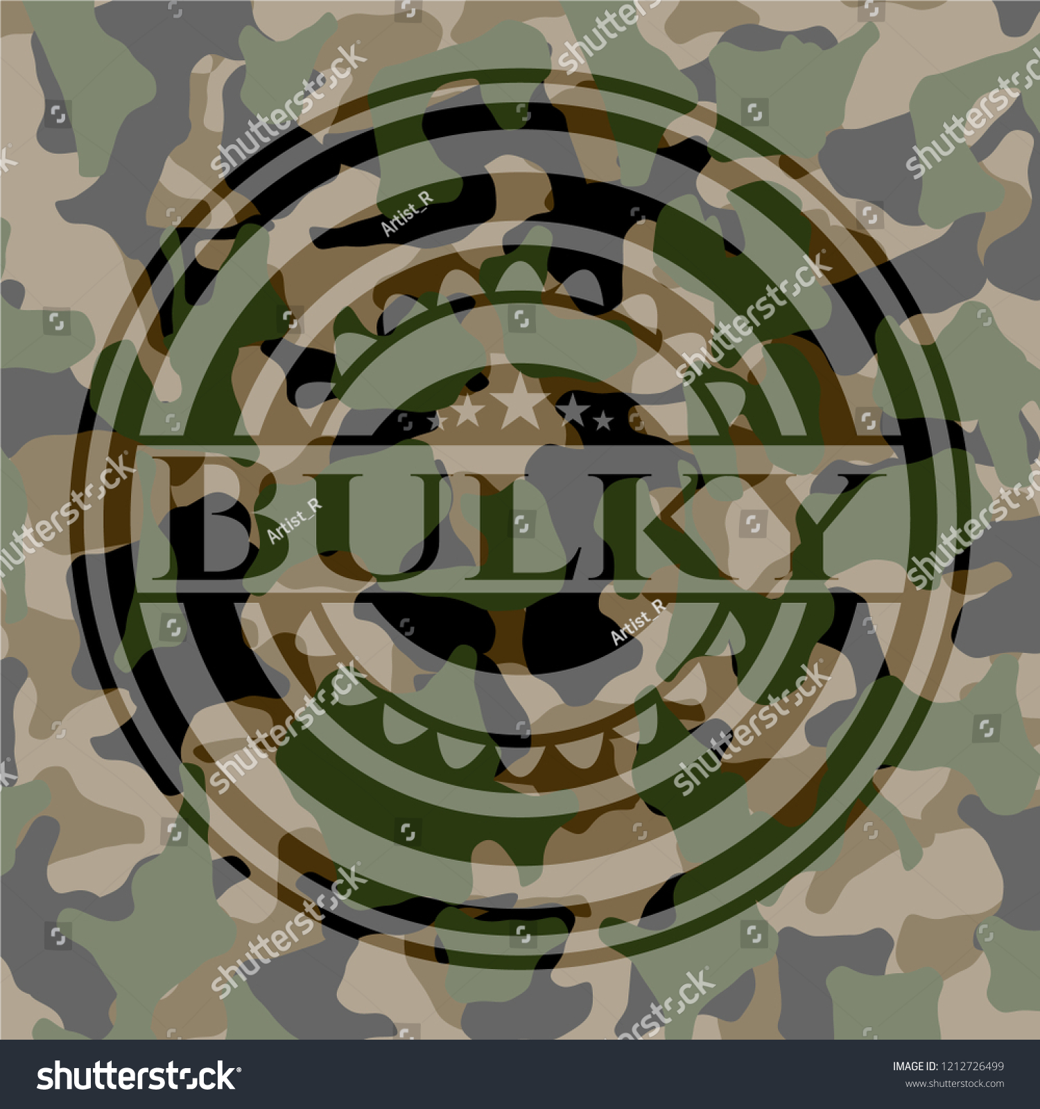 Bulky On Camouflage Pattern Stock Vector (Royalty Free) 1212726499 ...