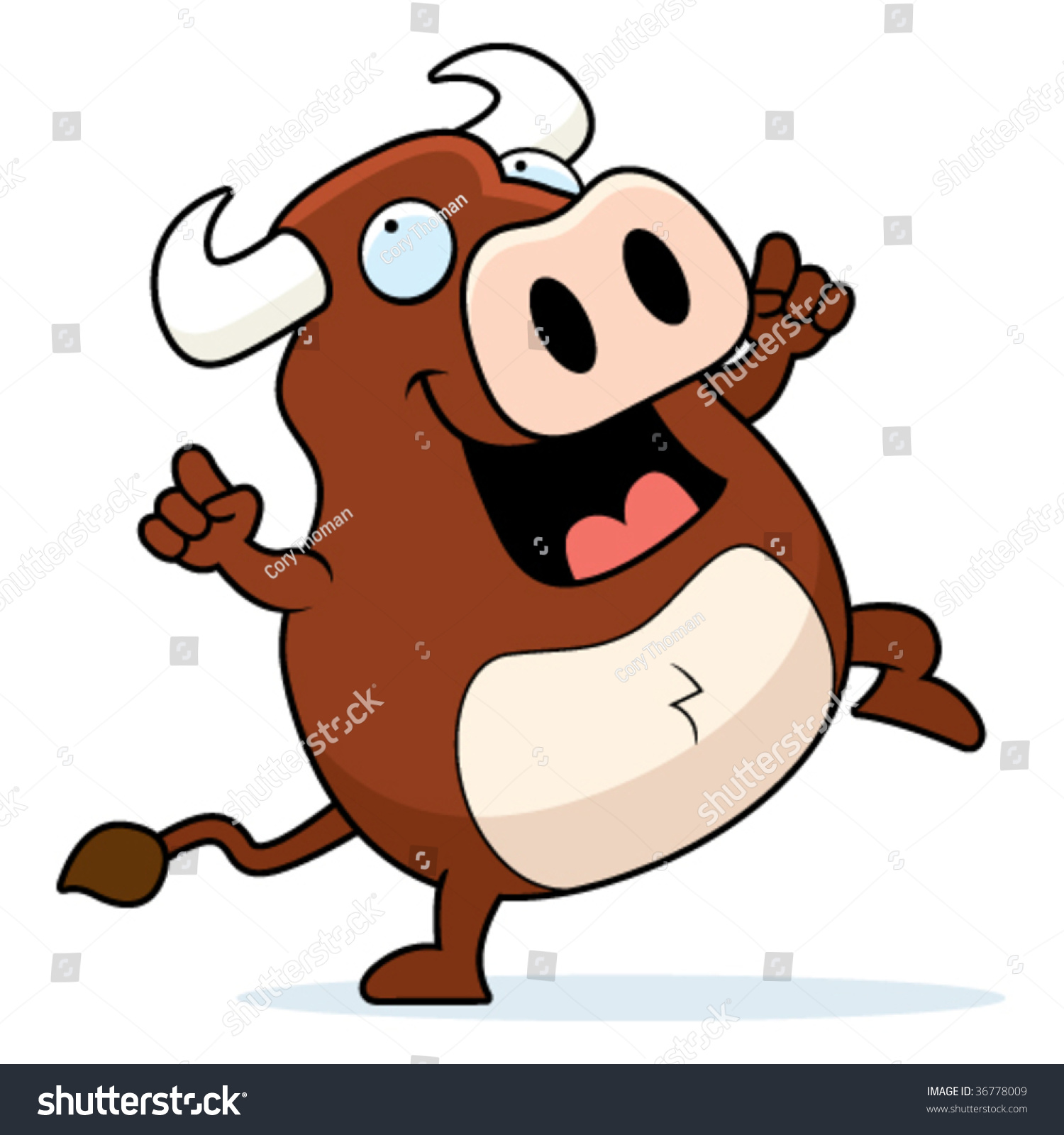 Bull Dancing Stock Vector (Royalty Free) 36778009